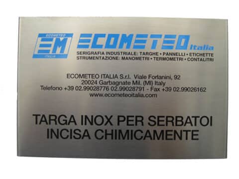 Targhette personalizzate in Acciaio – Industriali marcatura CE macchine ...